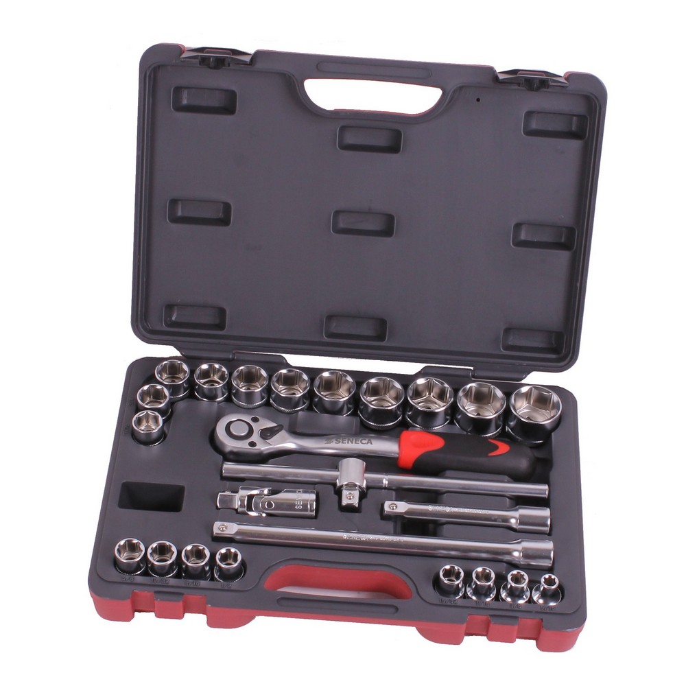 Socket wrench set 1/2" 24 pieces sae professional | Valkenpower